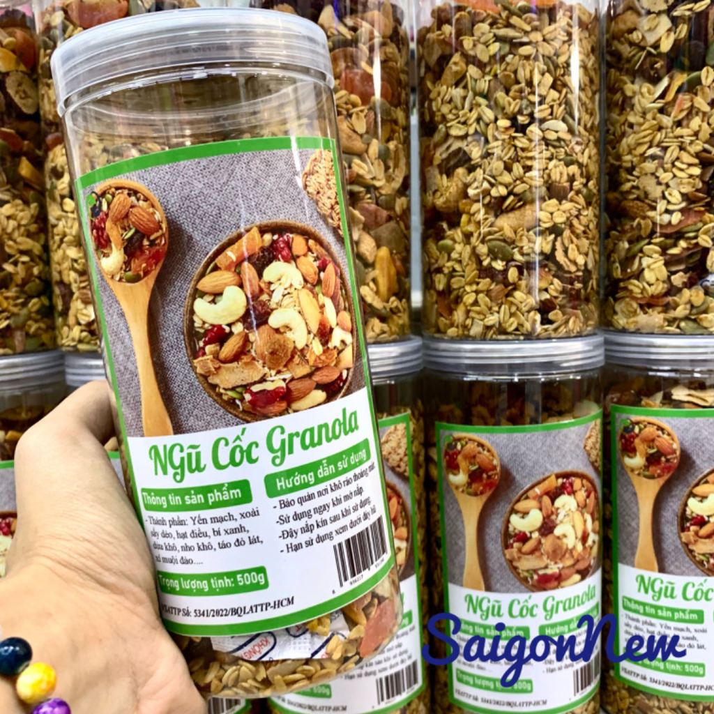 Ngu Coc An Kieng Yen Mach Mix Hat Granola Cao Cap 500g | Shopee Malaysia