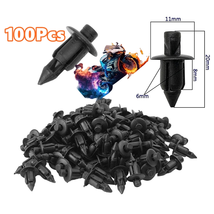 100Pcs 6mm Motorcycle Clip Cover Set Y15 R25 R15 RS150 LC135 RS150 Klip ...