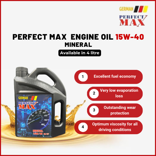 Perfect Max Engine Oil SN/CF 15W-40 (4L) Minyak Engin Mineral 15W-40 ...