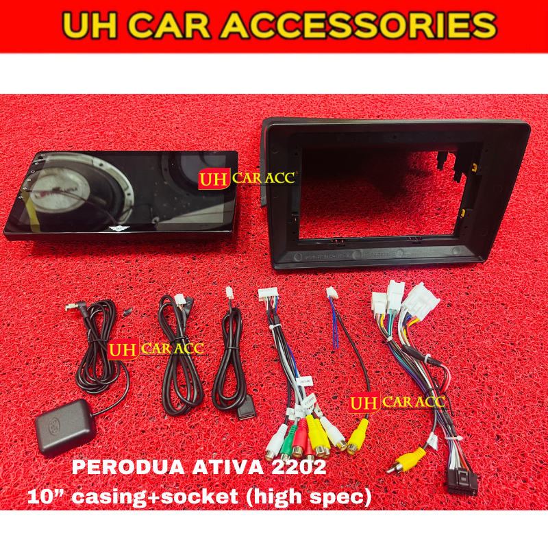 PERODUA ATIVA 2022 10INCH ANDROID PLAYER WITH CASING SOCKET | Shopee ...