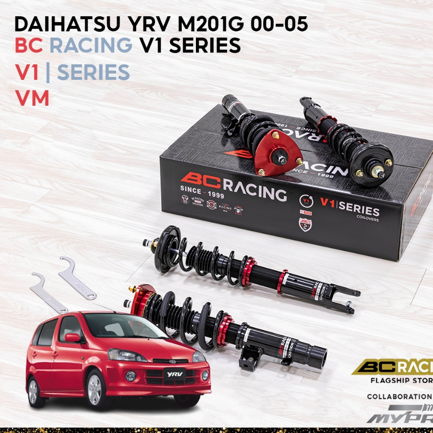 BC Racing V1 Series High Low Soft Hard Adjustable Absorber DAIHATSU YRV ...