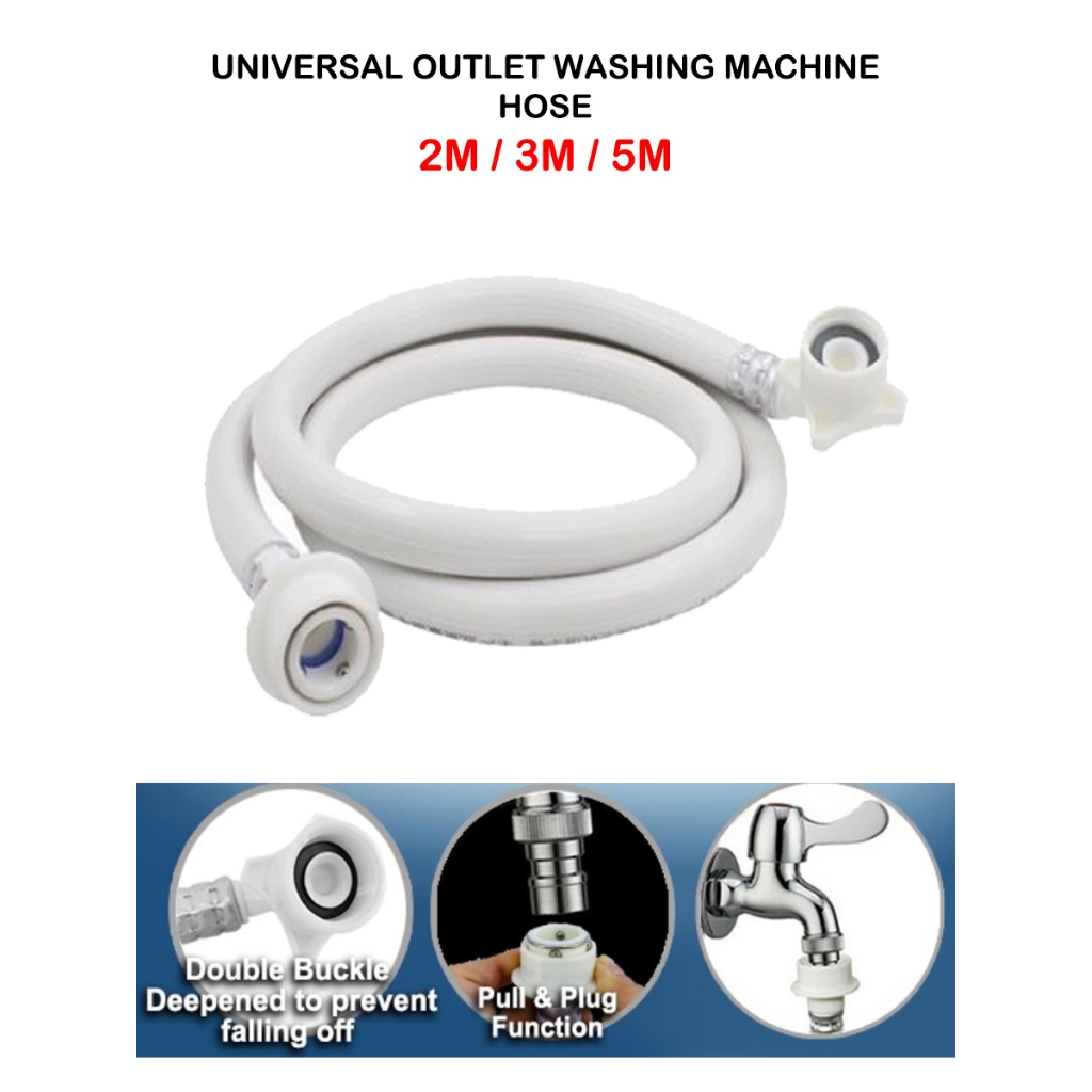 Washing Machine Inlet Hose Pipe Universal Brand Wash Cloth Water ...