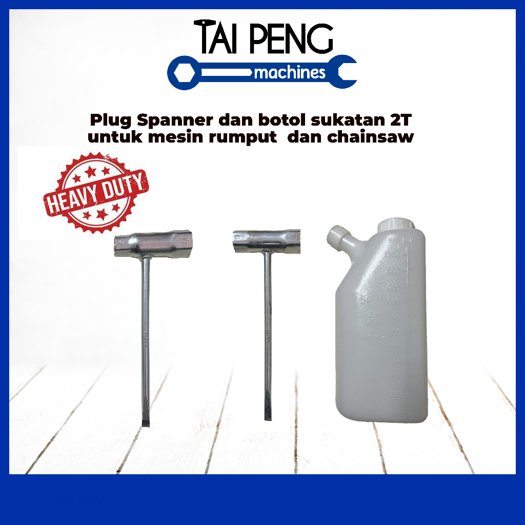 Plug Spanner dan botol sukatan 2t Mesin Rumput dan Chainsaw | Shopee ...