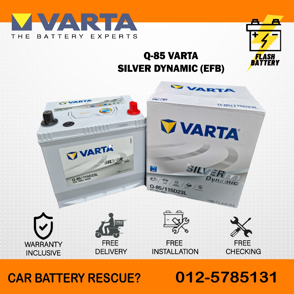 [ Installation Provided ] Q85 115D23L | Varta Silver EFB Dynamic for Idle Stop Car Battery ...