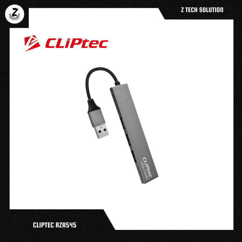 CLiPtec RZR545 USB 3.1 1+2 Hub COMBO Card Reader ( SLIM-COMBO ...