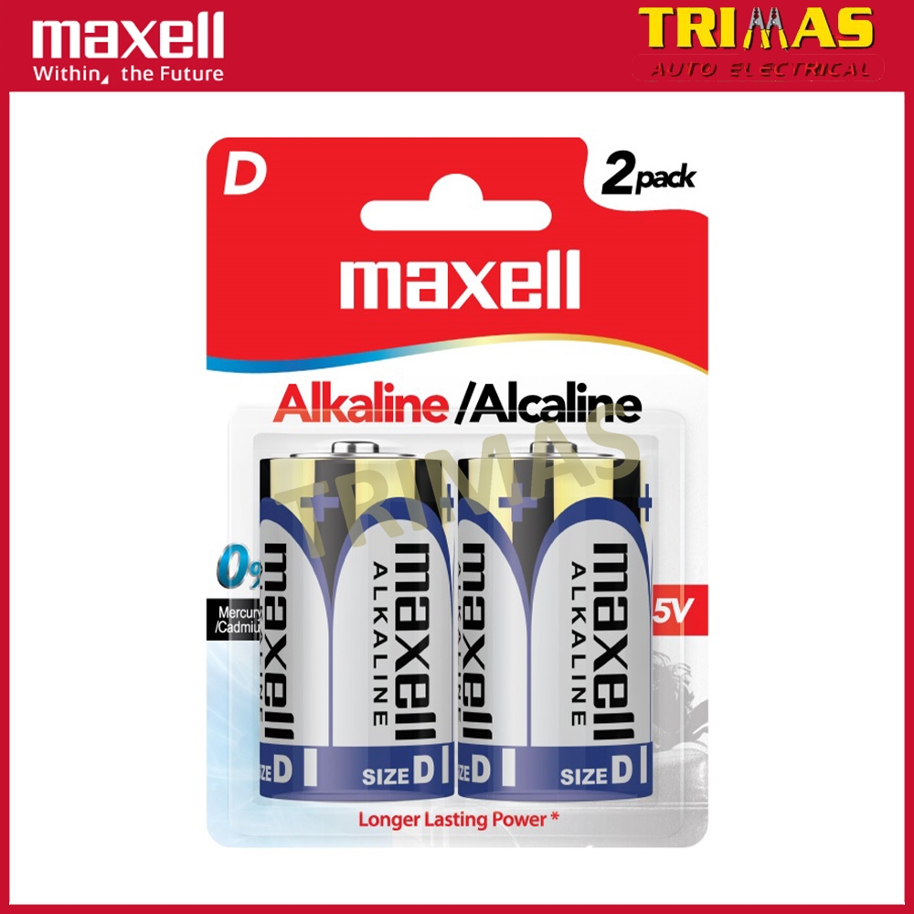 TRIMAS Original Maxell Alkaline AA AAA 2A 3A 9V C D Heavy Duty Alkaline ...