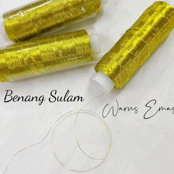 Benang Sulam Emas/Embroidery Thread / Benang Magic / Benang tangsi ...