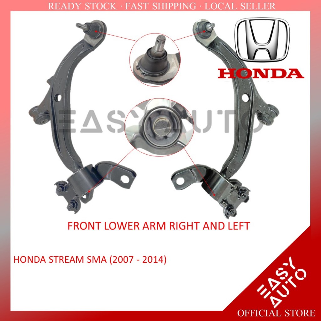 1SET 2 PIECES !! HONDA STREAM SMA RN6 RN8 (2007 - 2014) FRONT LOWER ARM ...
