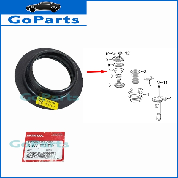 (1pc) 100% Original Front Spring Seat Coil Spring HONDA CIVIC FC TEA ...