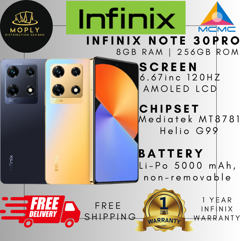 Original INFINIX Note 30Pro 8+256GB 1 Year Warranty | Free Shipping ...