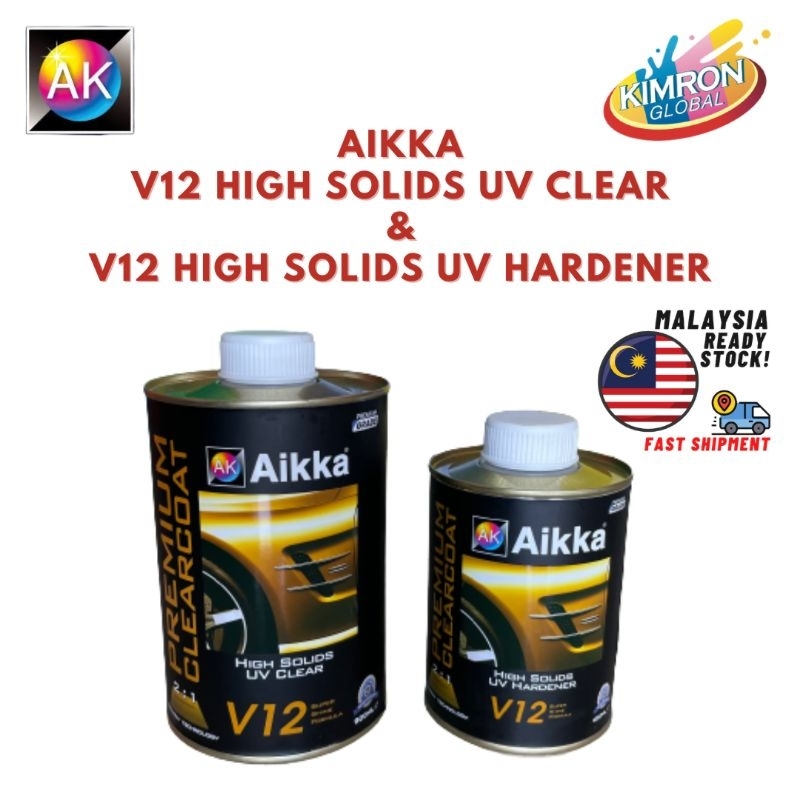 AIKKA V12 High Solids UV Clear Premium Clear 900ml & V12 High Solids UV ...
