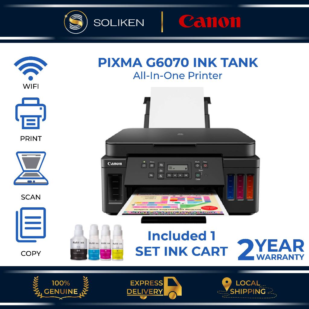 Canon PIXMA G6070 Ink Tank Wireless All-In-One Printer | Shopee Malaysia