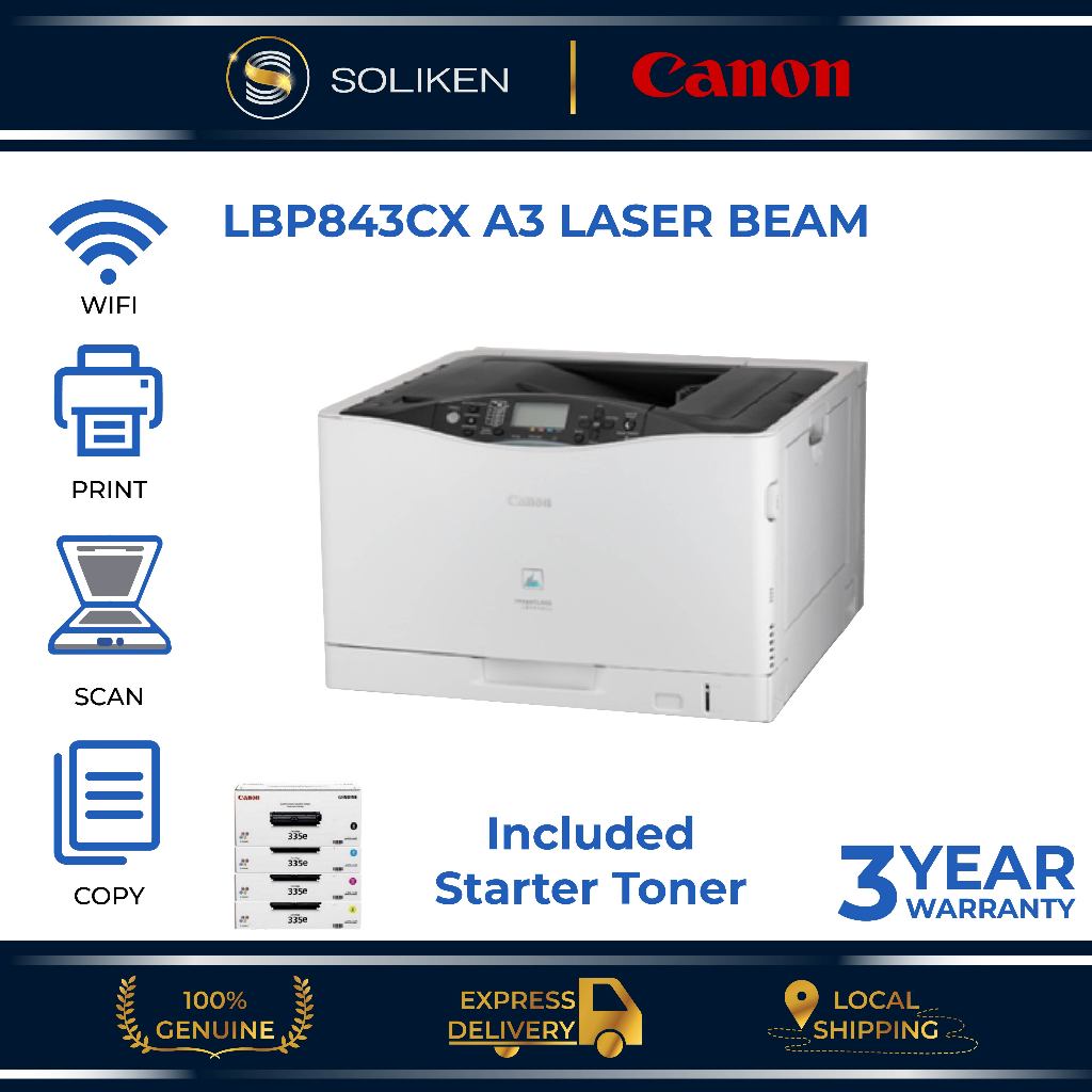 CANON LBP843Cx COLOUR A3 LASER BEAM PRINTER (100% Original Canon ...
