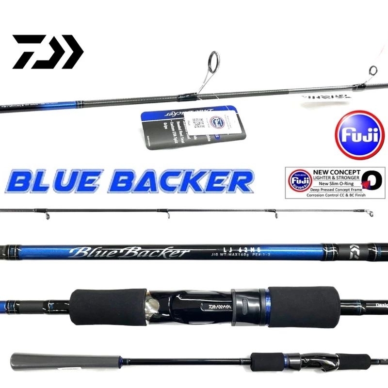 19"Daiwa Blue Backer Light Jigging Rod (free gift 🎁 2 jig) | Shopee ...