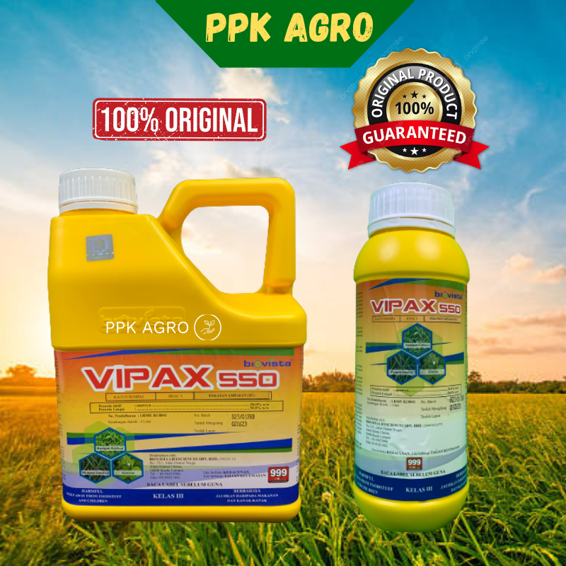 1L & 4L VIPAX 550(Ametryn 50%)BIOVISTA Racun Rumput Susu/ Sambau ...