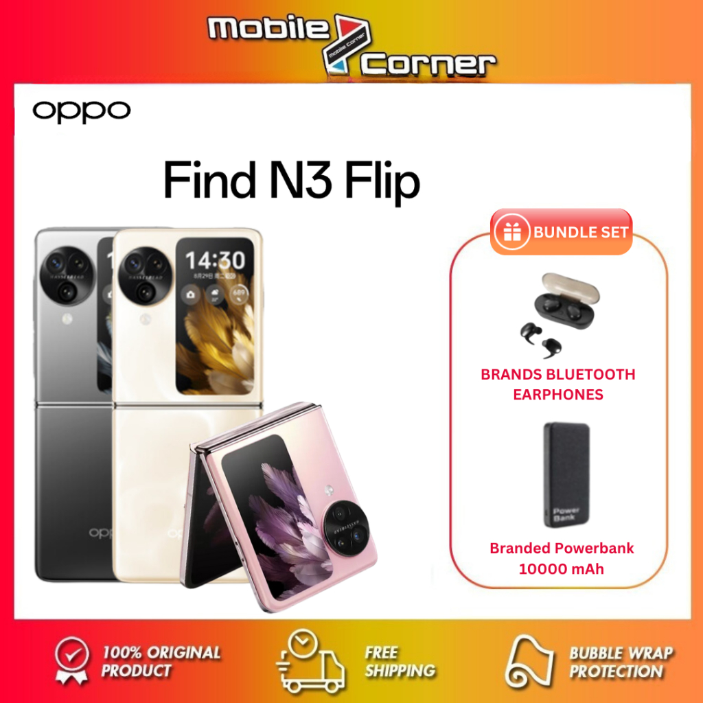 OPPO Find N3 Flip (12GB RAM + 256GB ROM) Foldable AMOLED 🎁 OPPO ...