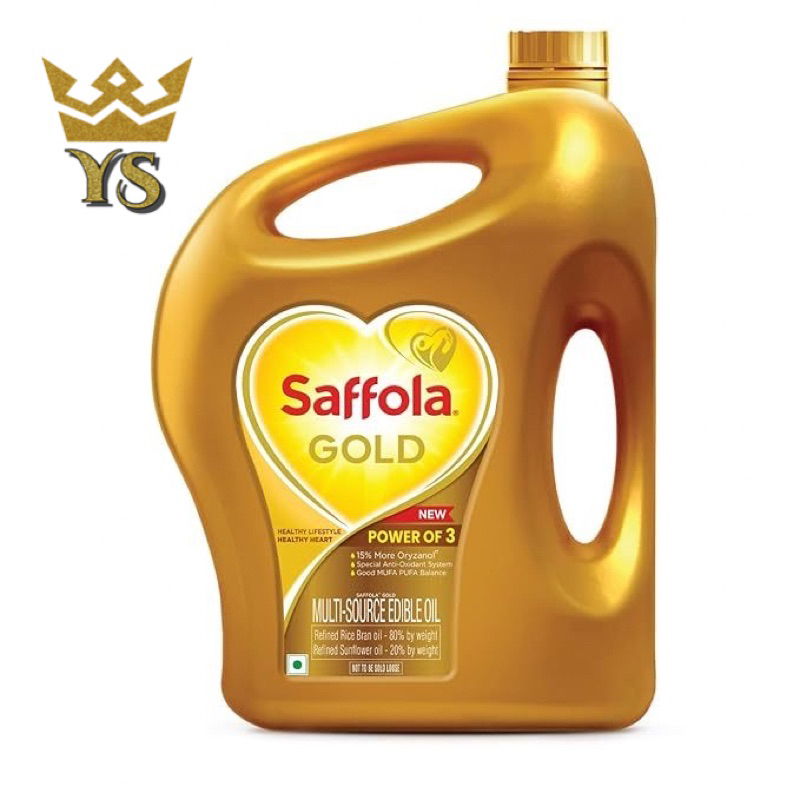 Saffola Gold Refined Oil|Blend of Rice Bran Oil & Sunflower Oil|Cooking Oil| Pro Healthy ...