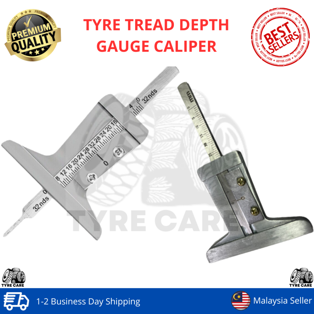 Tyre Tire Tread Depth Gauge Caliper Tyre Wear Detection Measure Tool ...