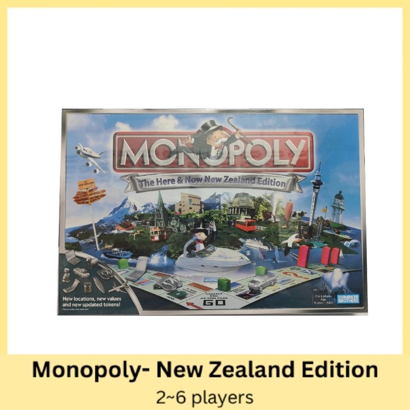 The Here & Now New Zealand Edition Monopoly Original Family Board Game ...