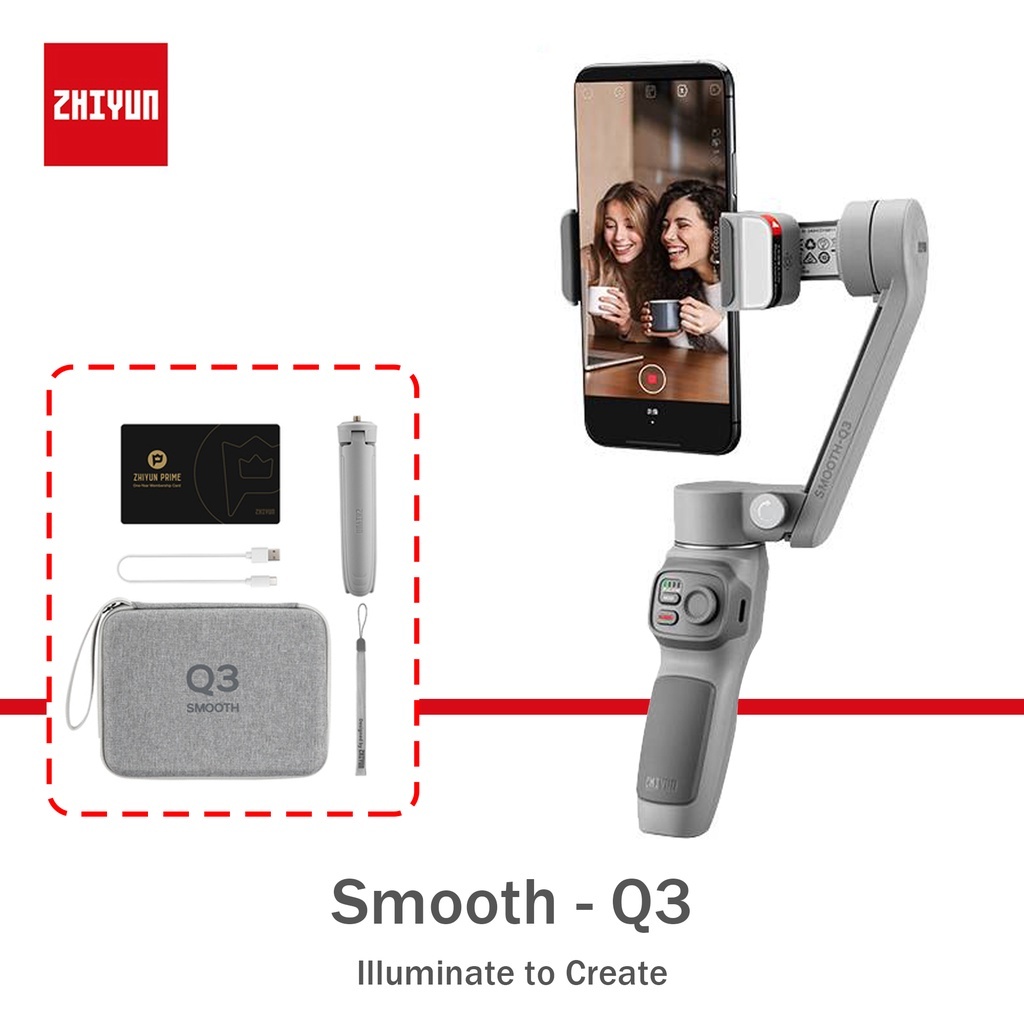 Zhiyun Smooth Q3, Q4 Handheld Smartphones Gimbal 3-Axis Steady Stabilizers for Smartphones ...