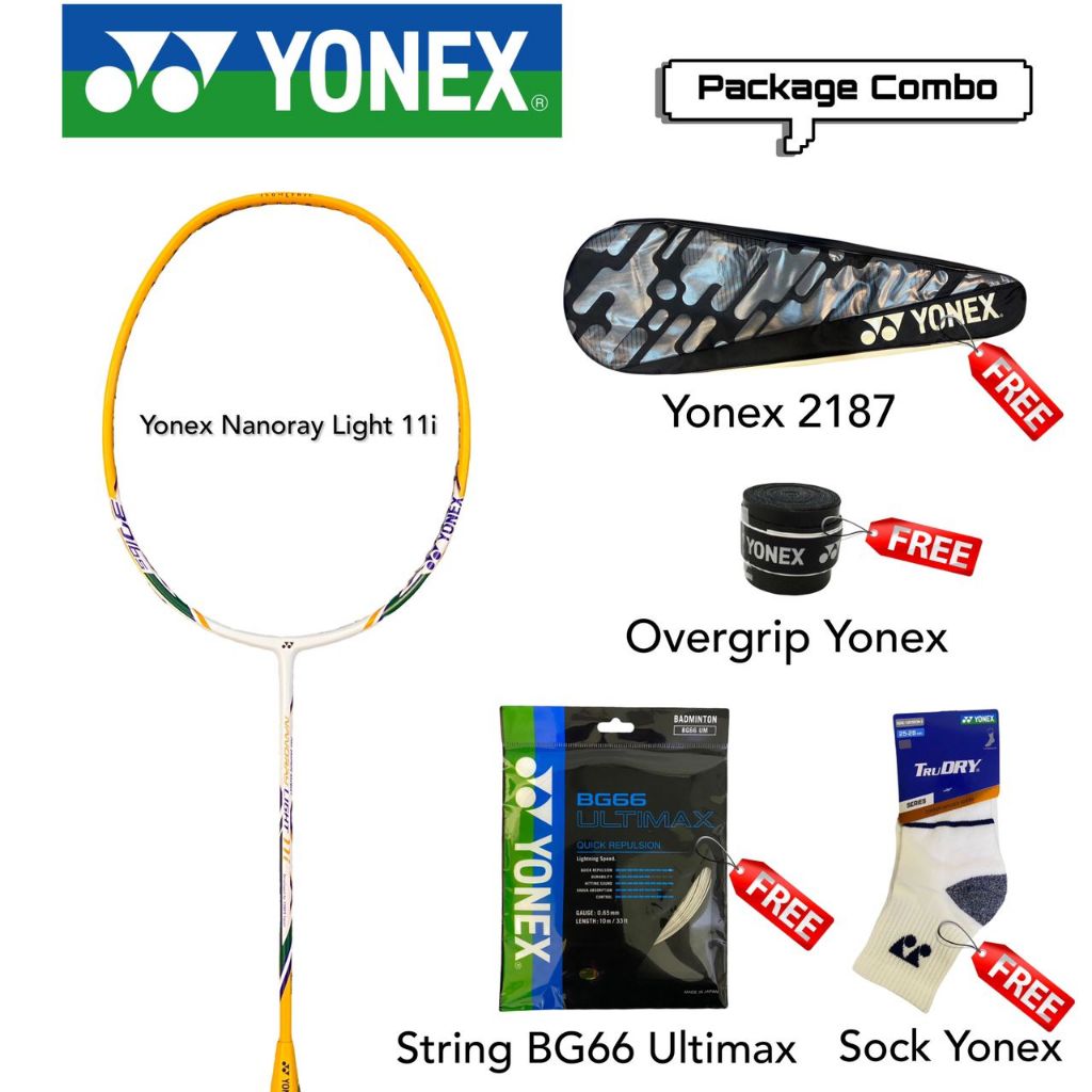 100% Original Yonex 11i Racket Combo Set Racket Yonex+Bag Yonex+Grip ...