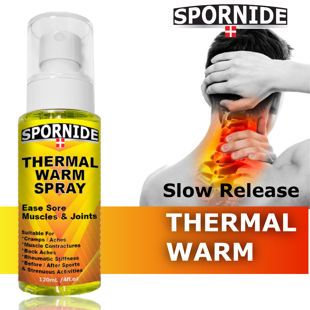 Spornide (Warm) Slow-Release Muscle Spray (similar to Perskindol ...