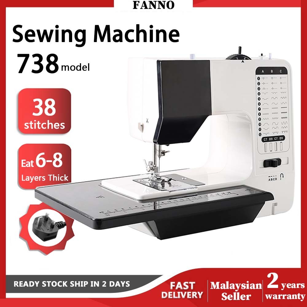 🇲🇾Premium+™ 738 Stitches Mini Sewing Machine Electric Double Thread ...