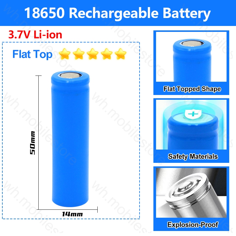 18650 Battery 3.7V Bateri Boleh Cas Semula Rechargeable 18650 Lithium ...