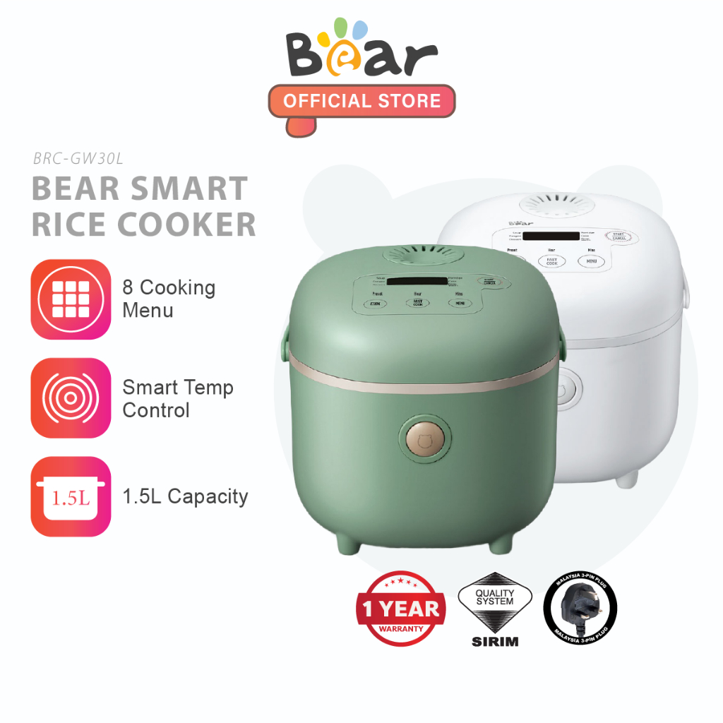 Bear Smart Rice Cooker Electric Rice Cooker (1.5L) BRC-GW30L Electric ...