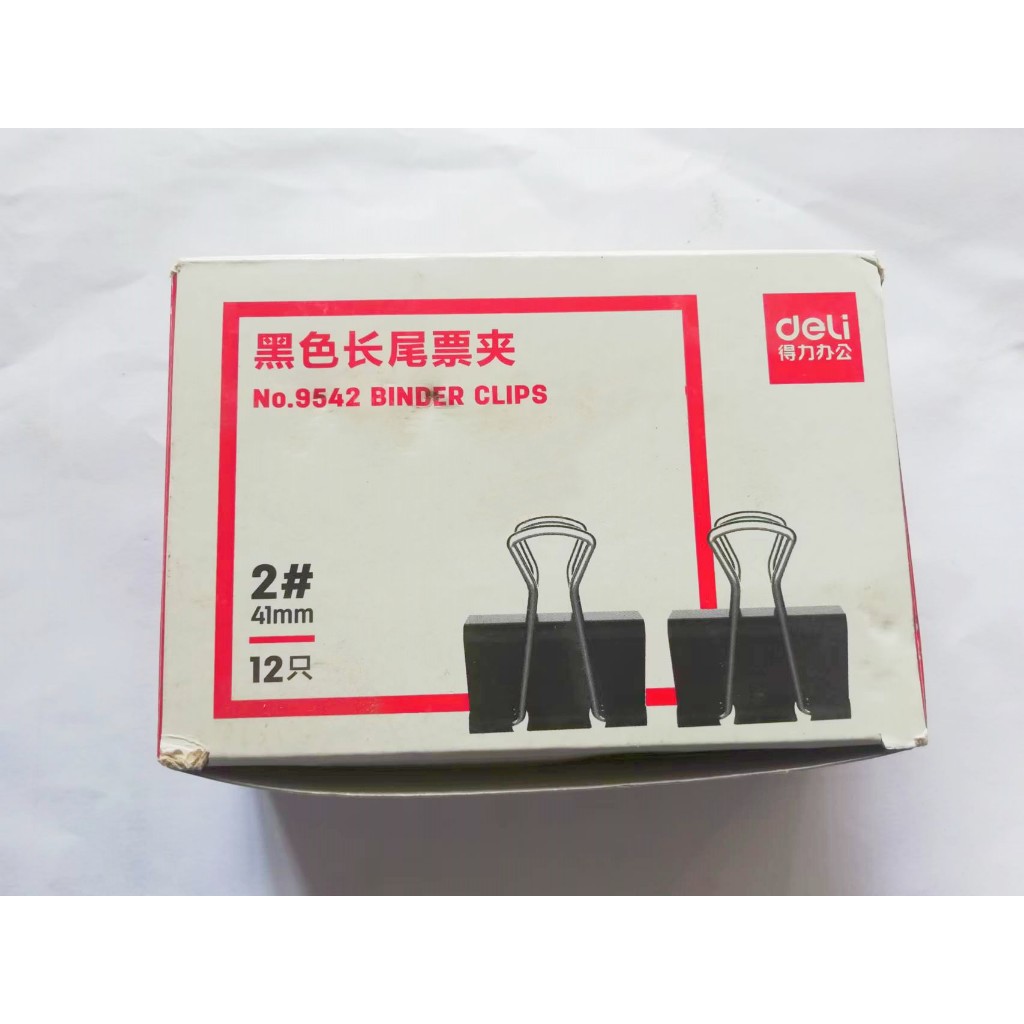 Deli 9542 Binder Chips ( 41mm ) x 1 Box | Shopee Malaysia