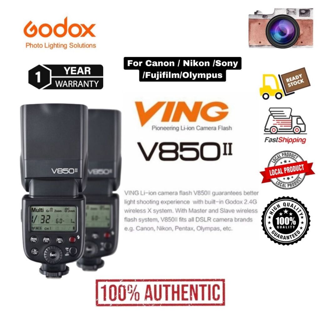 Godox V850 ii flash VING V850 mark 2 wireless flash 2.4 1/8000 hss ...