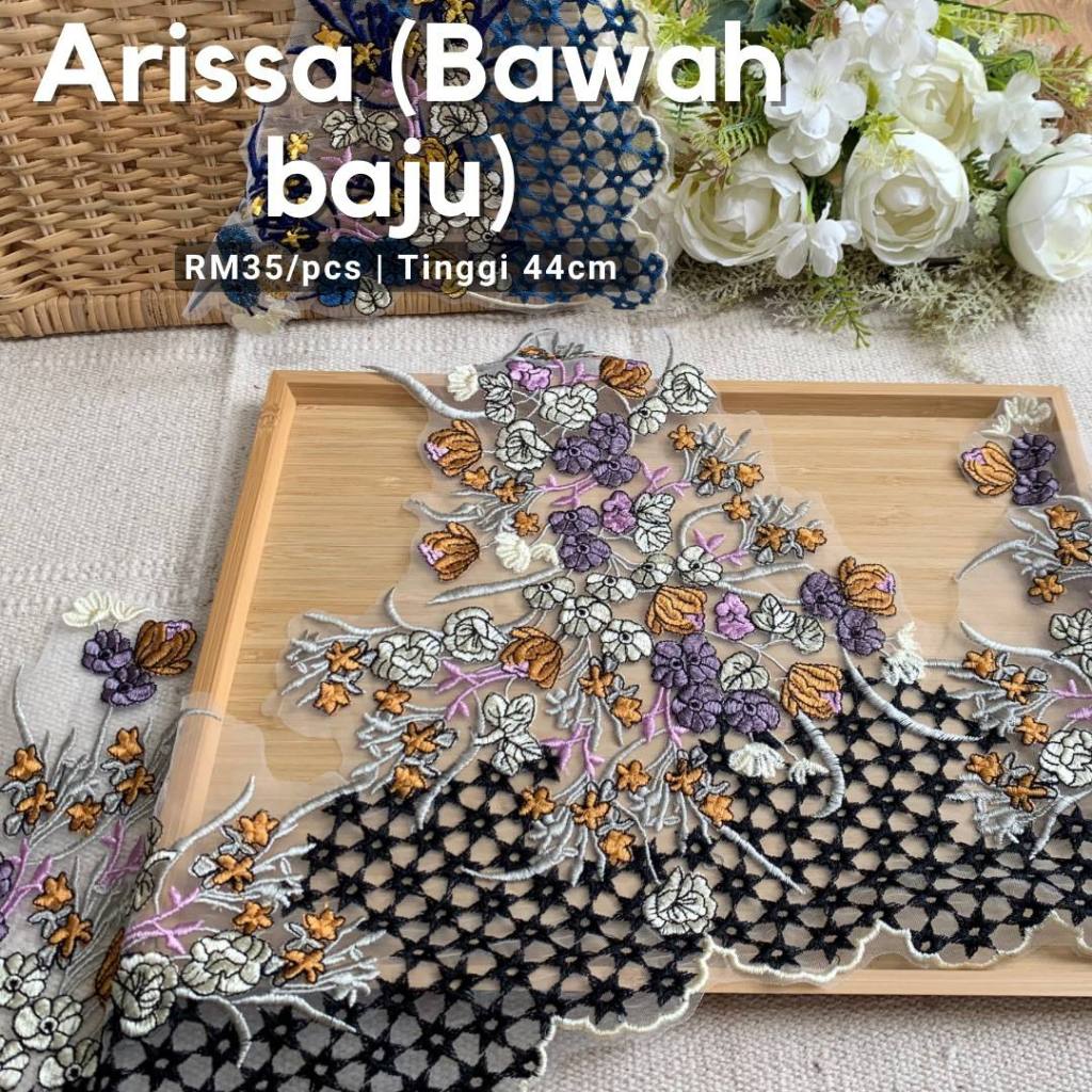 TRIMMING LACE ARISSA BORDER LACE UNTUK HUJUNG TANGAN DAN BAWAH BAJU ...