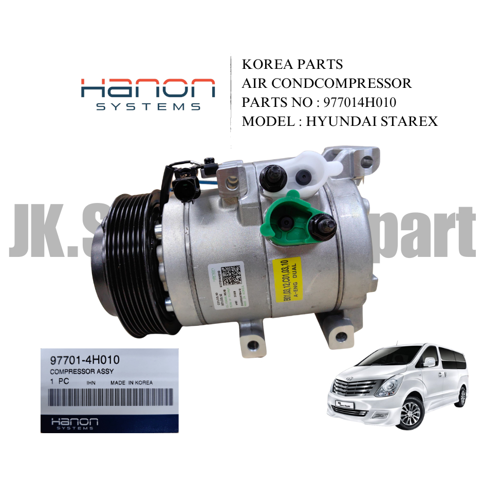 AIR COND COMPRESSOR ASSY _ KOREA PART [HANON] [97701-4H010] HYUNDAI ...