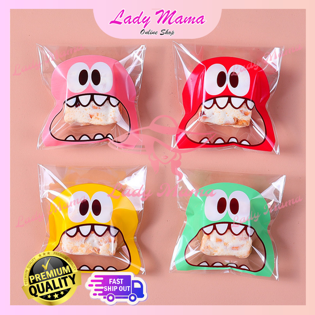 Malaysia Ship | Biscuit Opp Bag Monster Plastic Bag 饼干糕点怪兽OPP袋 | Shopee ...