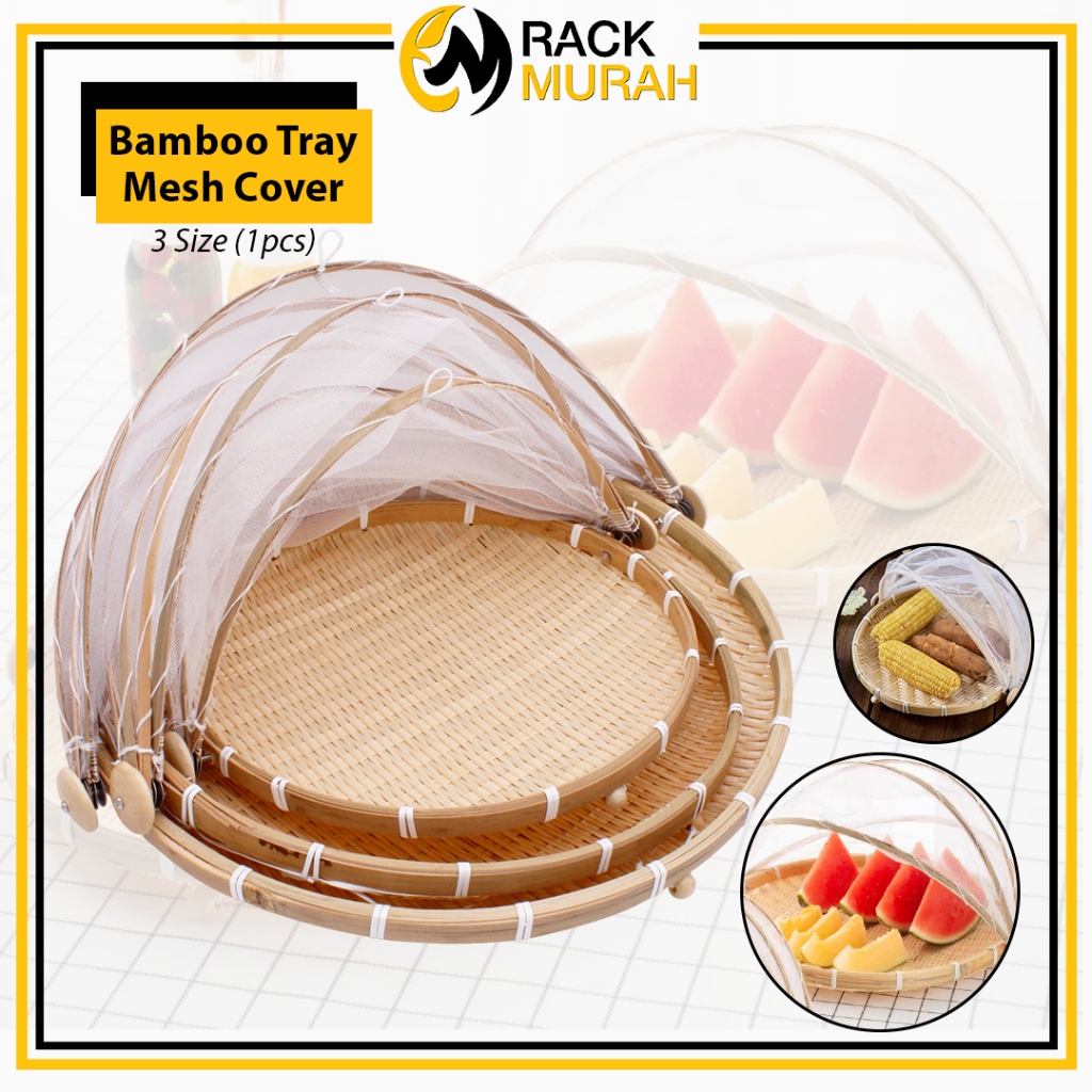 Dulang Rotan Niaga Bamboo Rattan With Cover Basket Tray Fruit Vegetable ...