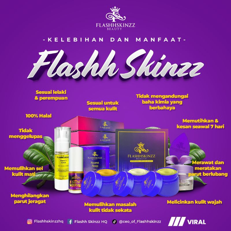 Set Penjagaan Wajah Flashh Skinzz | Shopee Malaysia