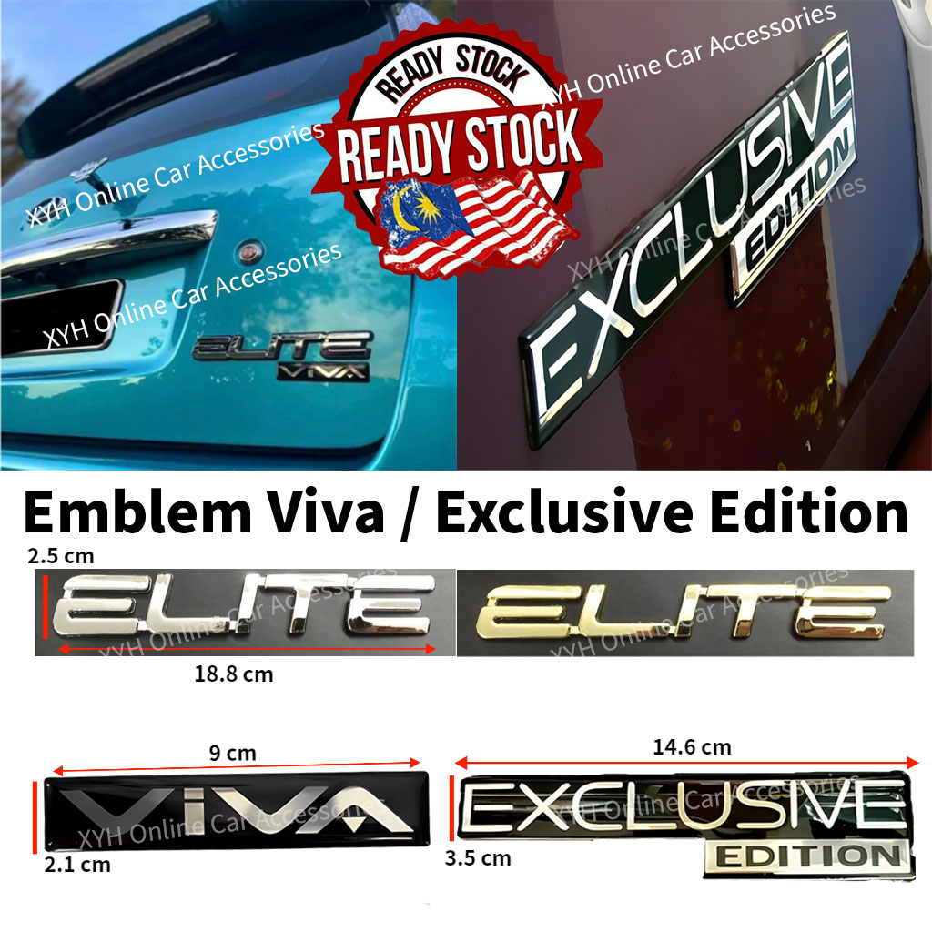 Emblem Viva Elite Exclusive With Double Side Tape | Shopee Malaysia