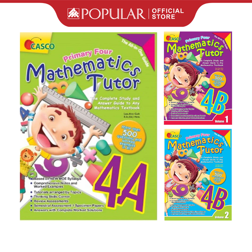 CASCO Primary Mathematics Tutor 4A/ 4B Vol 1/4B Vol 2 | Shopee Malaysia
