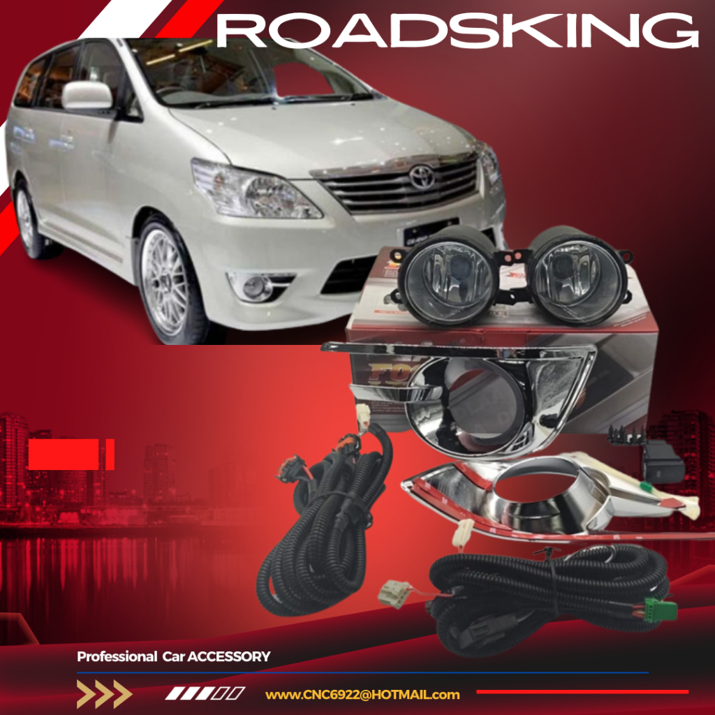 TOYOTA INNOVA 2011~2013 CHROME OEM FOG LAMP FOG LIGHT FOGLAMP FULL SET ...