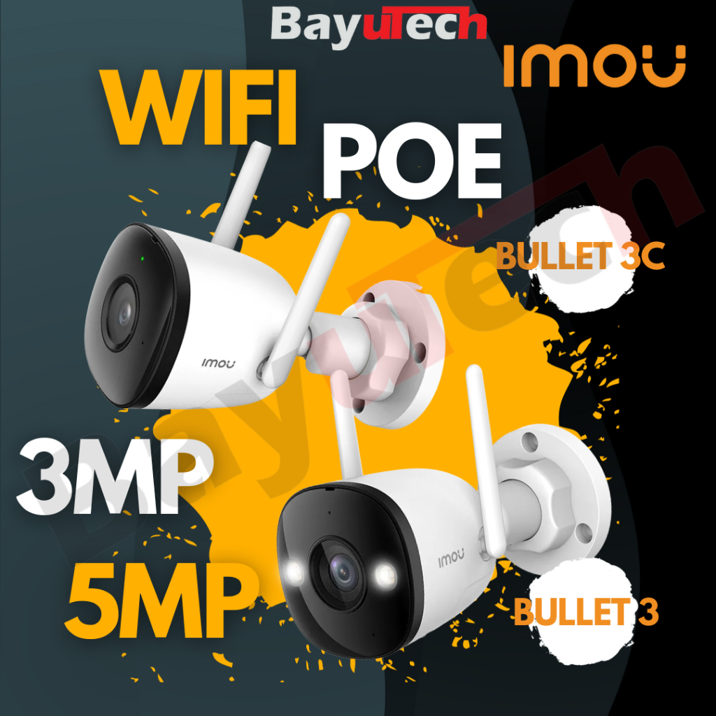Imou Dahua Bullet 3c / 3 Wifi Camera CCTV Security Camera POE Night ...
