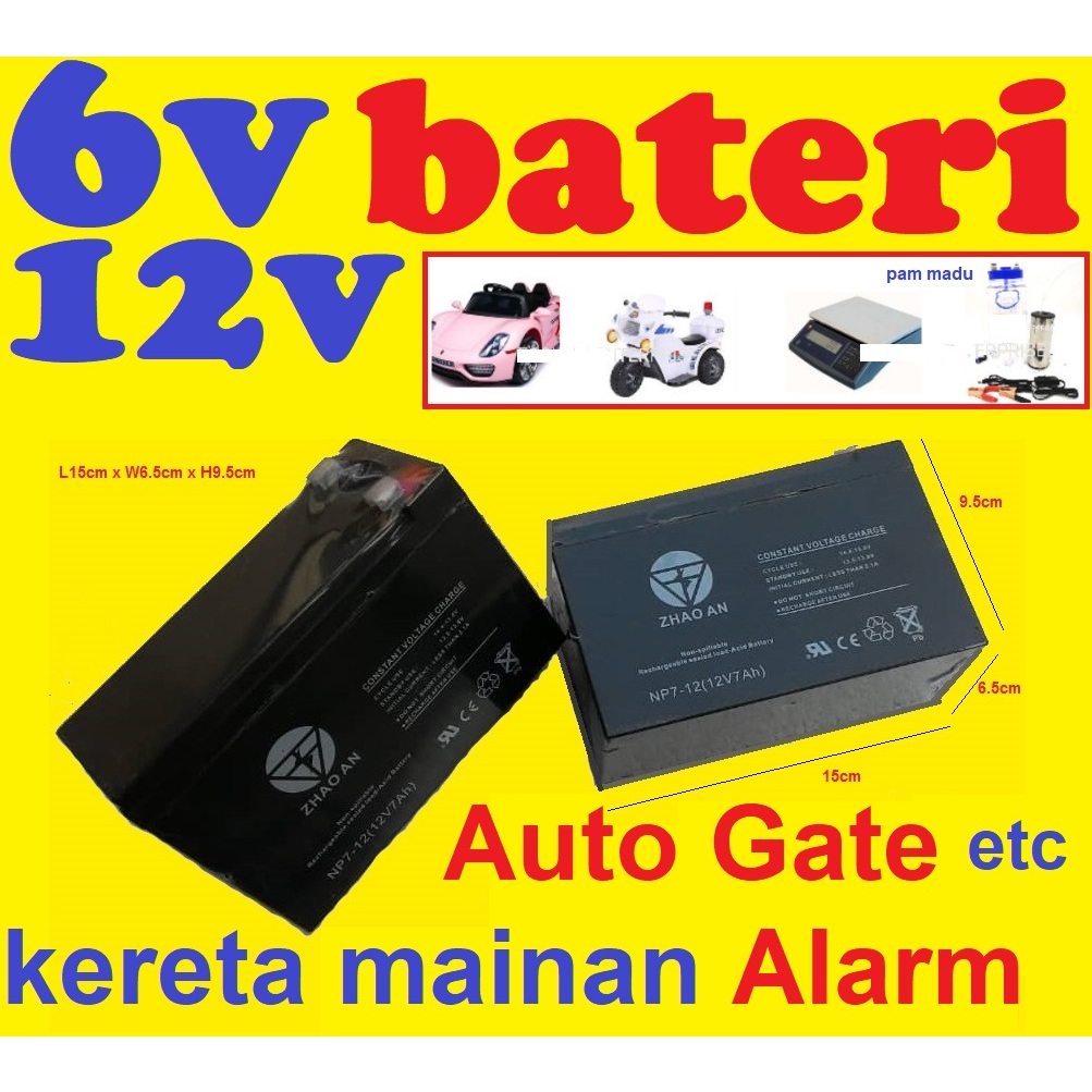Battery CCTV Alarm Autogate Auto Gate Pintu UPS Backup System Bateri ...