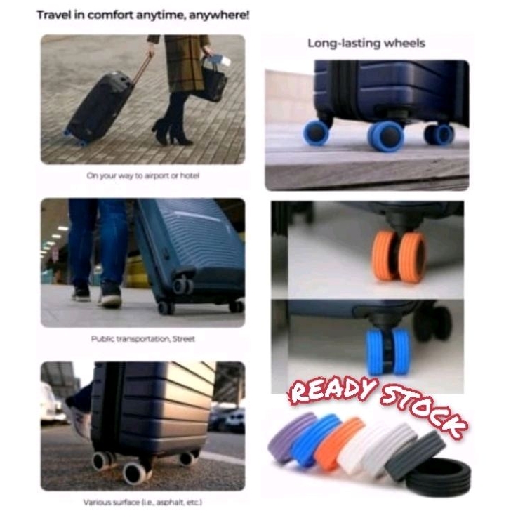 New Caster shoes trolley case caster cover silently reduces wheel noise ...