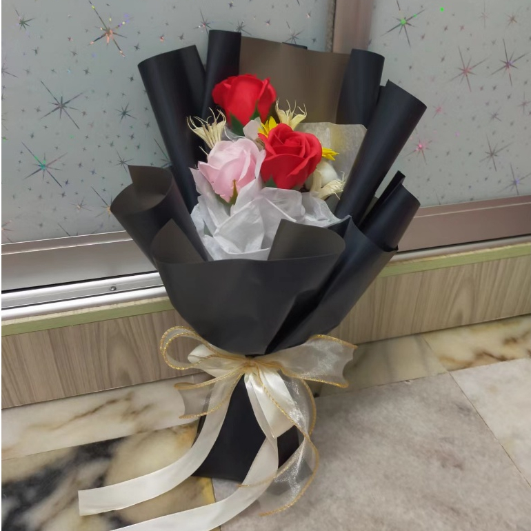 Soap sunflower bouquet / cotton flower bouquet / Graduation bouquet ...