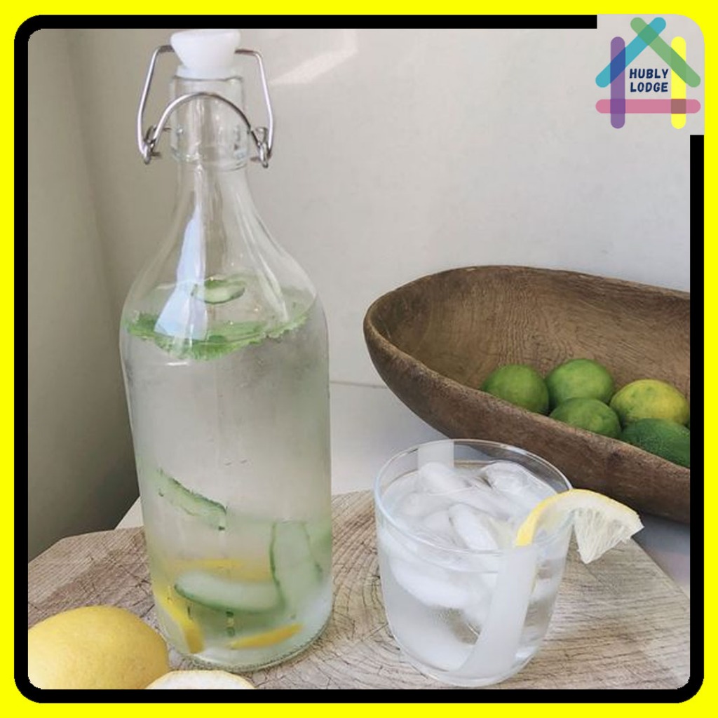 GLASS BOTTLE WITH STOPPER AIRTIGHT DRINKING BOTTLE GELAS BOTOL AIR ...