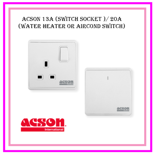 WATER HEATER SWITCH ACSON 13A / 20A SWITCH PROMOTION | Shopee Malaysia