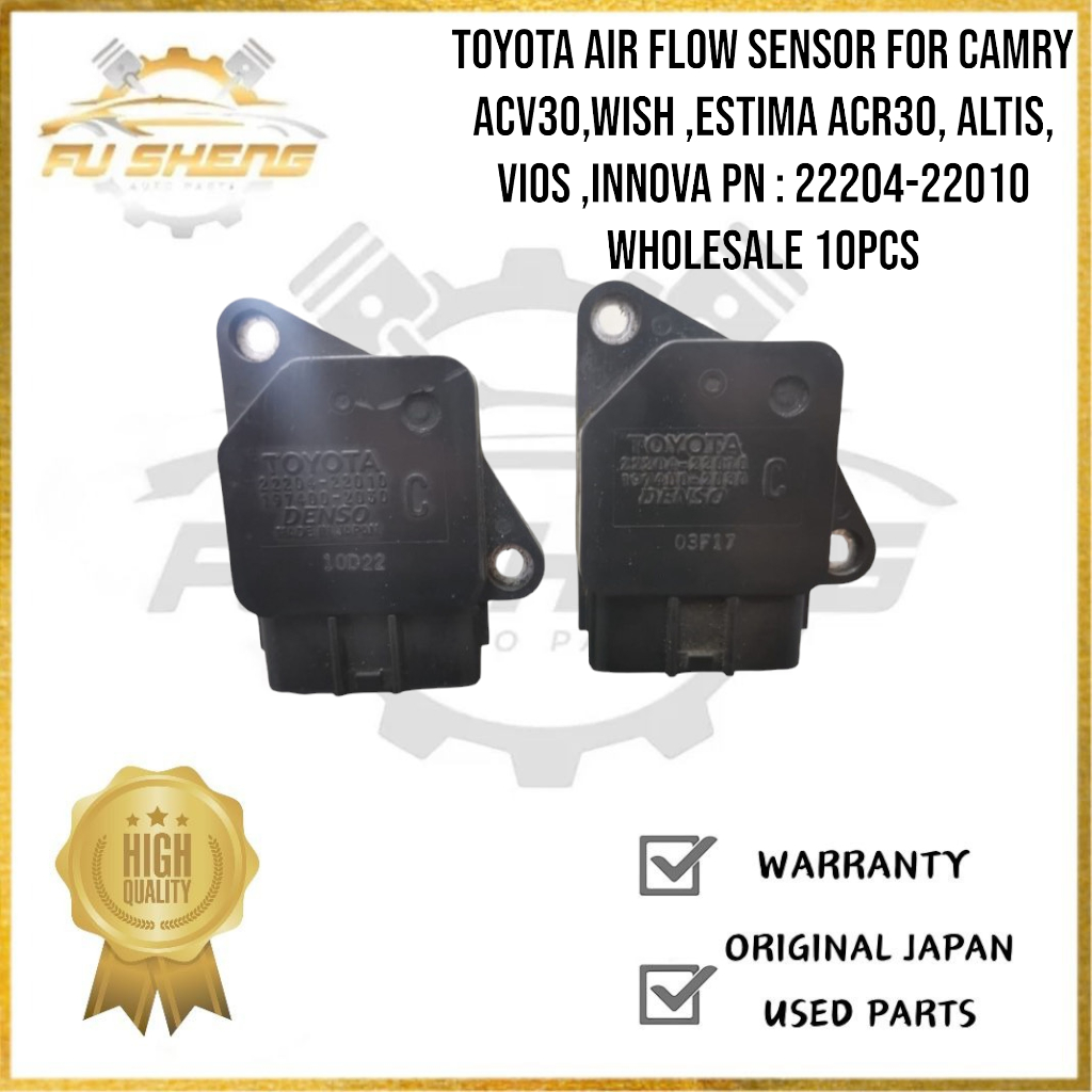 Toyota Air Flow Sensor For Camry Acv30,Wish ,Estima Acr30, Altis, Vios ,Innova PN : 22204-22010 ...