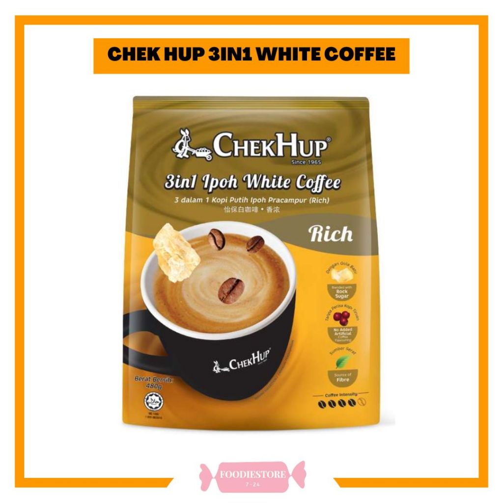 Chek Hup White Coffee original rich 12Sachets x 40g 3合1怡保白咖啡 | Shopee ...