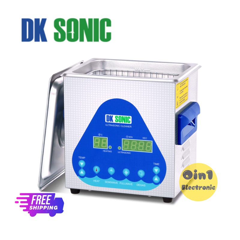 DK SONIC Ultrasonic Cleaner with Digital Timer and Basket for Denture ...