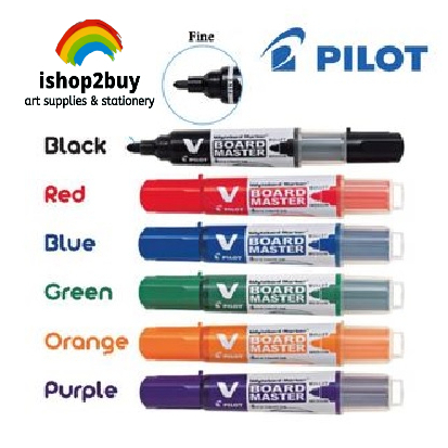 Pilot V Board Marker Pen Fine Bullet Tips 6pcs / Pack Whiteboard Marker ...