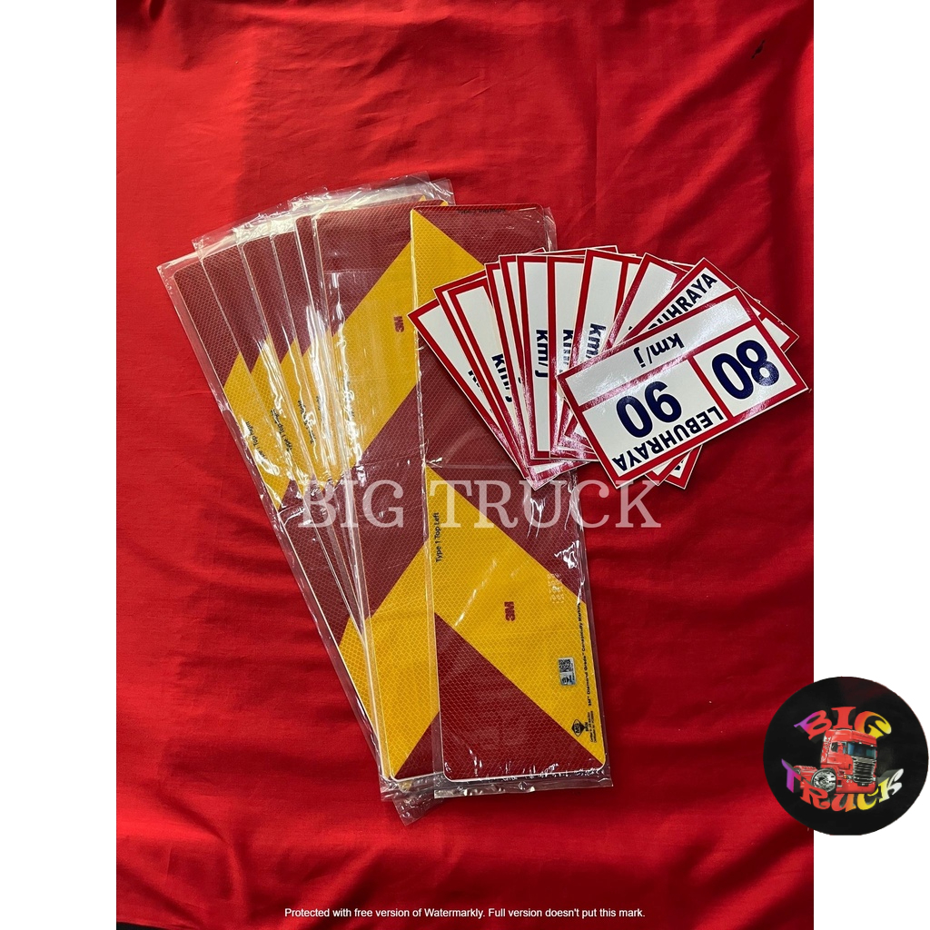 Stiker lori bundle/sticker lorry bundle/sticker puspakom/3M reflective ...